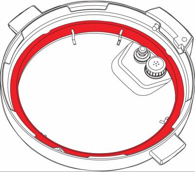 Cina Giunto circolare rotondo della guarnizione della gomma di silicone di personalizzazione dell'anello sigillante della pentola a pressione in vendita