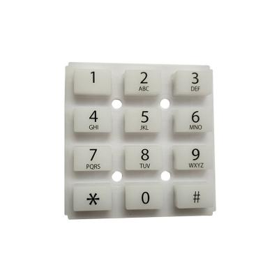 China Almofada impermeável do botão da borracha de silicone para o interruptor do teclado multifuncional à venda