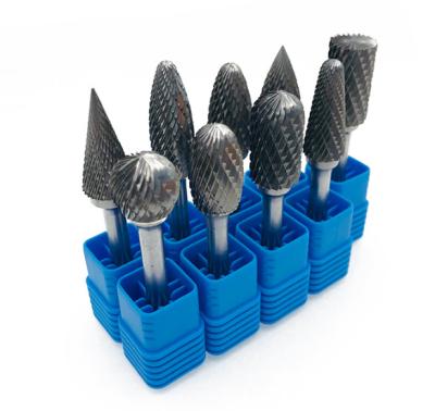 China Full Size Double Cut Carbide Burr Set Grade YG6 YG8 YG10 For Heavy Duty And Volume In Various Industries for sale