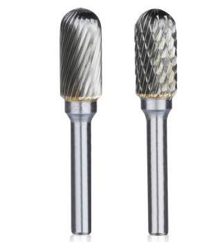 China Cylinder Shape Tungsten Carbide Rotary Burrs With Radius End Round Head Cut For Wood Metal Steel for sale
