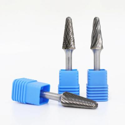 China High Purity Solid Cone Carbide Burr Drill Bits Tungsten Carbide Rotary File for sale