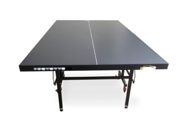 New Model Single Folding Ping Pong Table , MDF Material with Balls and Bats Holder