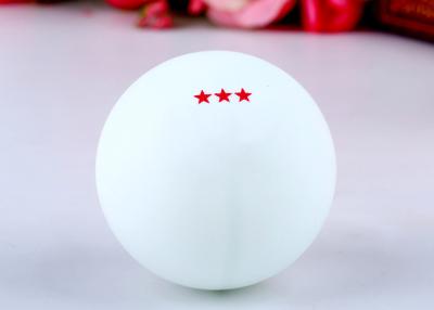 China 3 Stern-Tischtennisball-Zelluloid weiß/Orange für Wettbewerbs-Massen-Verpackung zu verkaufen