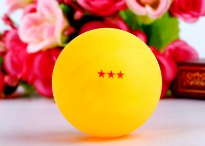 China 3 Stern-Tischtennisball-Zelluloid weiß/Orange für Wettbewerbs-Massen-Verpackung zu verkaufen