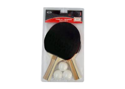 Cina Il ping-pong di legno della maniglia di colore del pioppo di 5 pieghe batte gli insiemi con in/fuori del brufolo della spugna gomma in vendita