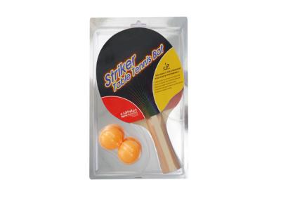 Cina Singolo ping-pong della racchetta messo con 2 la gomma arancio del brufolo della spugna del compensato delle palle 6mm in vendita