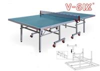 China 2 Lbs Outdoor Table Tennis Table 9ft X 5ft With Plastic Wheels for sale