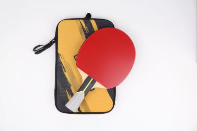 China 5 Plies Natural Wood Table Tennis Rackets Featuring Double Reverse Rubber And Pure Wood Paddle For Professional Matches for sale