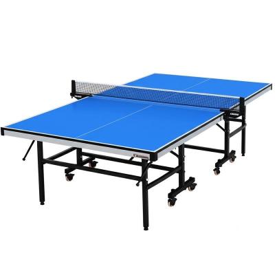 China Convenient and Portable Foldable Table Tennis Table in Sky Blue for sale