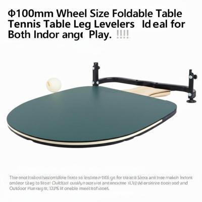 China Φ100mm Wheel Size Foldable Table Tennis Table Leg Levelers Included Ideal for Both Indoor and Outdoor Play for sale