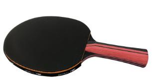 China Straight Handle Table Tennis Set Red Black Carbon Blade for sale