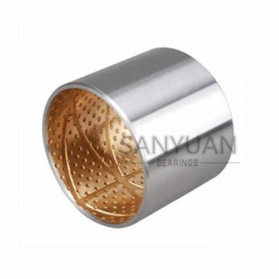 China Bimetal Bushing  Bronze Oill Free Guide Bushing Sliding Bearing Customize Oilless Bushing for sale