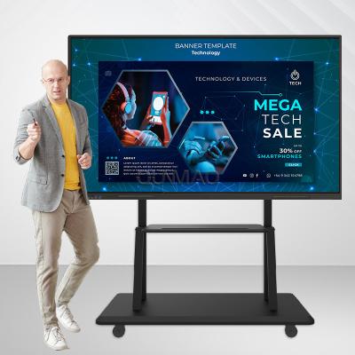 Qtenboard 55 65 75 Inch Finger Touch 4K Android Interactieve Boards Smart Board Whiteboard