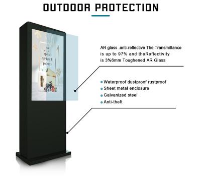 China Floor Standing Vertical Mobile Capacitive Infrared Touch Screen Advertise Monitor Panel Lcd Hotel Digital Signage for sale