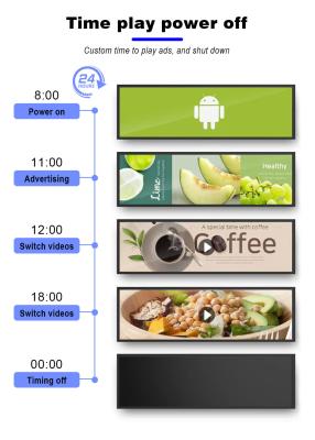 China Qtenboard 35.9inch 1920*536 4+32/64gb Digital Signage Dual Band Stretched Bar Lcd Display and Device Supported Wall Mounted for sale