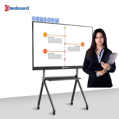 中国 Qtenbaord 学習ソフト アンドロイド システム ペン 指タッチ画面 65 75 86 インチ オリジナル インタラクティブ スマート ホワイトボード 販売のため