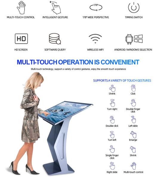 Qtenboard Custom Label Popular Touch Screen Self Service Order Kiosk Desktop Payment Kiosk Outdoor Kiosk Display with Best Price