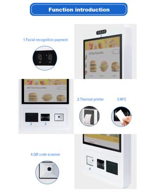 China Qtenboard Stock Available Popular Touch Screen Self Service Coffee Fast Food Bill Payment Order Kiosk with Popular Price in Store for sale
