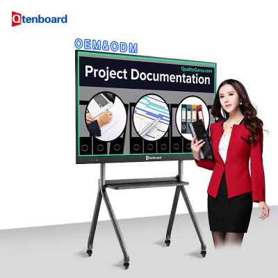 China Portable Options 50 Point Touch 4K Ultra HD Interaktives digitales Whiteboard zu verkaufen