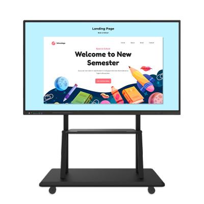 China 4mm gehard glas Low MOQ Custom LOGO 4K Onderwijs Interactief Digitaal Whiteboard for sale