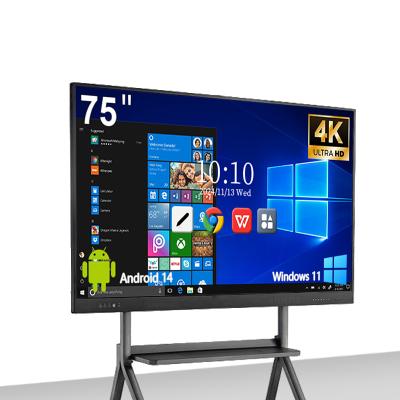 China Qtenboard 55/65/75/86 Inch 48MP AI Camera 50 Point Touch Tabuleiro Interativo for sale