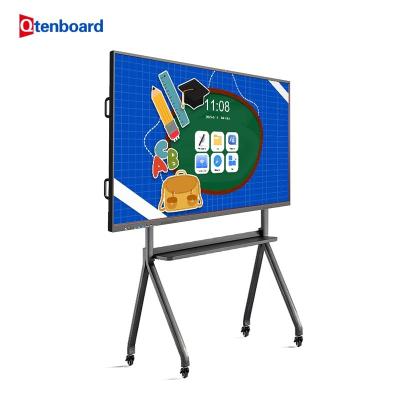 China Qtenboard Factory 86 Inch Interactive Smart Board Whiteboard Multi Touch Screen for Classroom for sale