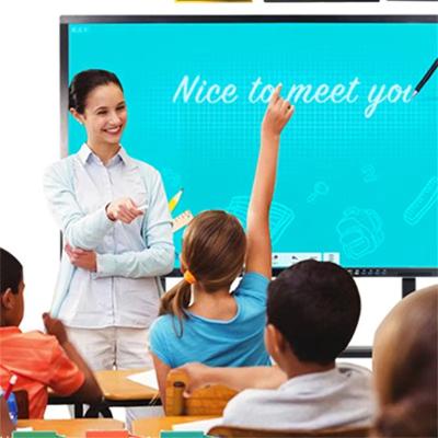 China Fabriek 55 65 75 86 98 100 inch 4k interactief Smart Board Touch Screen Interactief Board 65 75 inch Display Te koop