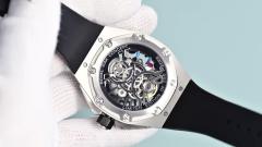 Octagonal Skeleton Watch 3D Spider-Man Dial Black Rubber Strap Men Wristwatch