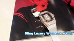 Luxury Bling Diamond Women Square Watch White Silicone Strap Fashion Dress Wristwatch