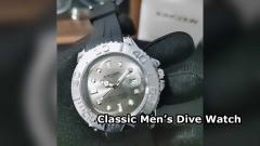 Men’s Yacht‑Master Style Quartz Watch with Silicone Strap