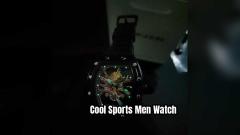 Men’s Sports Chronograph Quartz Watch with Silicone Strap