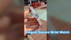 Elegant Square Stainless Steel Ladies Watch Luxury Mini Wristwatch for Daily Party Wear