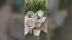 Mixed Watch Collection Green Chronograph And Two Tone Dials Steel Bracelets