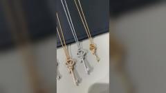 Wholesale Mixed Style Key Pendant Necklaces, Gold & Silver Crystal Key Jewelry Collection