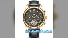 Carnival Automatic Skeleton Watch Luxury Gold Timepiece