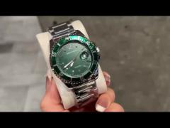 Green Diver Men Watch Rotating Bezel Stainless Steel Bracelet Factory Wholesale OEM