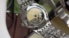 White Dial Moon Phase Annual Calendar Stainless Steel Men Watch