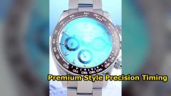 Oblvlo Men’s Chronograph Stainless‑Steel Sports Watch