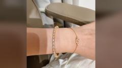 Two Style Stackable Gold Bracelet Set