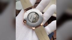 Wholesale Men's Automatic Watch Rose Gold White Dial Brown Leather Day Date | OEM Custom