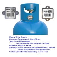 China LPG Cylinder Metal Barcode Tags Barcoding System for sale