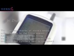 SS304 Steel Glaze Cylinder Barcode Anti Burning Asset Management