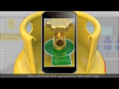 Unbreakable Little Bend Rectangle Tag QR Code & 1D code Tracking Industrial Gas Cylinder
