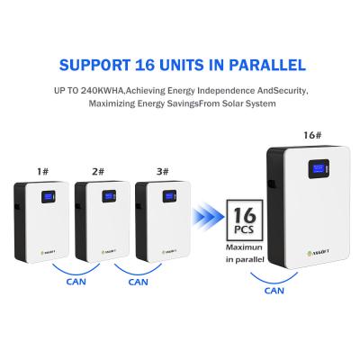 Cina Batteria al litio del powerwall 51.2v100ah 5.12kwh lifepo4 della famiglia di tempo di ciclo di ASGOFT 6000 95% DOD in vendita