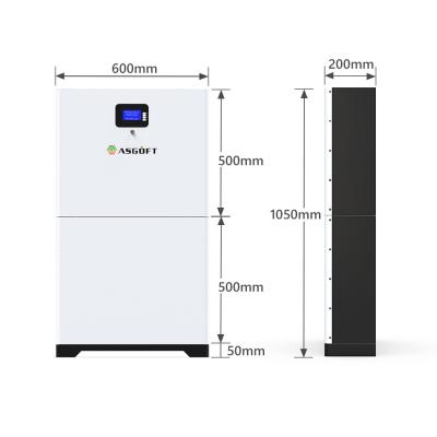 Cina Batteria accatastabile di 48v Lifepo4 Powerwall per stoccaggio solare 51.2v 280ah in vendita