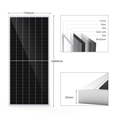 Cina 500W 550 watt di 600w di piano PV monocristallino del film sottile riveste il montaggio di pannelli del tetto del modulo in vendita