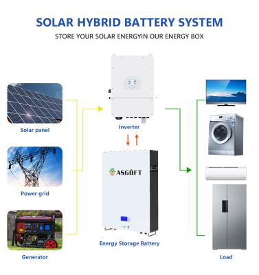 Cina batterie del sistema a griglia di Ion Solar Panel Powerwall Off del litio di 5Kwh 10Kwh Lifepo4 in vendita