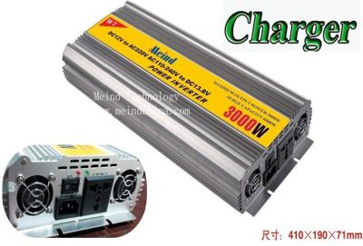 China Hot Selling Universal Socket Modified Sine Wave Built-in Charger DC to AC Sufficient 3000W Power Inverter for sale