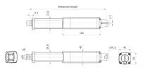 China 24VDC Inline Linear Actuator 2000N Lifting Force with Limit Switch IP69K for sale