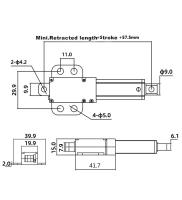 China 12VDC Micro Electric Linear Actuator 150N High Thrust 10mm-200mm Adjustable Stroke for sale